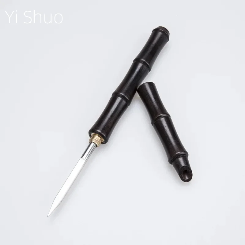 Pu-er-Tea-Knife-Handmade-Tea-Cone-Solid-Wood-Ebony-Bamboo-Joint-Tea ...