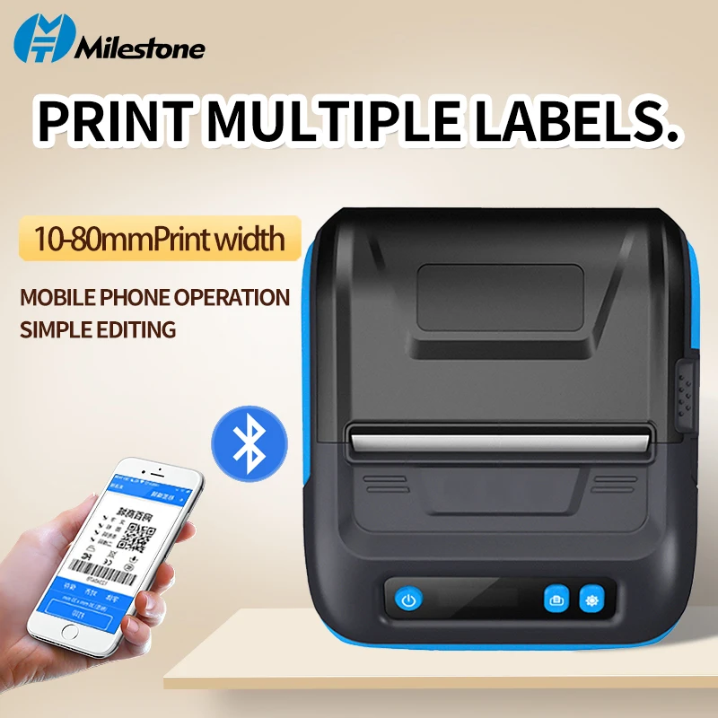 Milestone MHT P29L 80mm Mobile PortableThermal Direct Label Printer ...