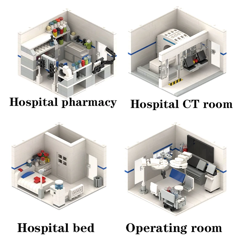 MOC4050 City Series Hospital Model Operating Room CT Room Pharmacy ...
