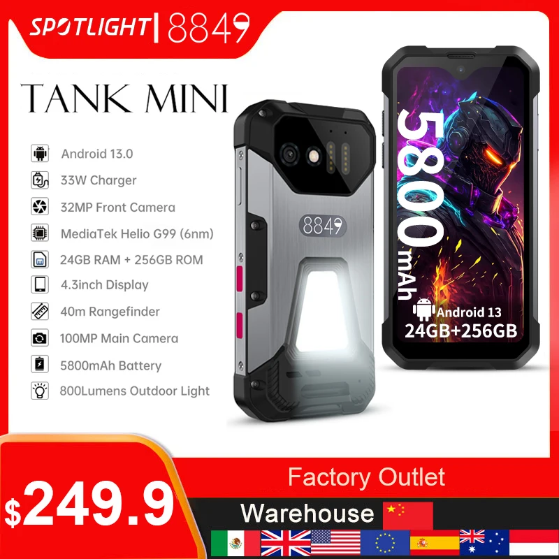 8849-Tank-Mini-robustes-Smartphone-24GB-256GB-5800mAh-Akku-100mp-Kamera ...