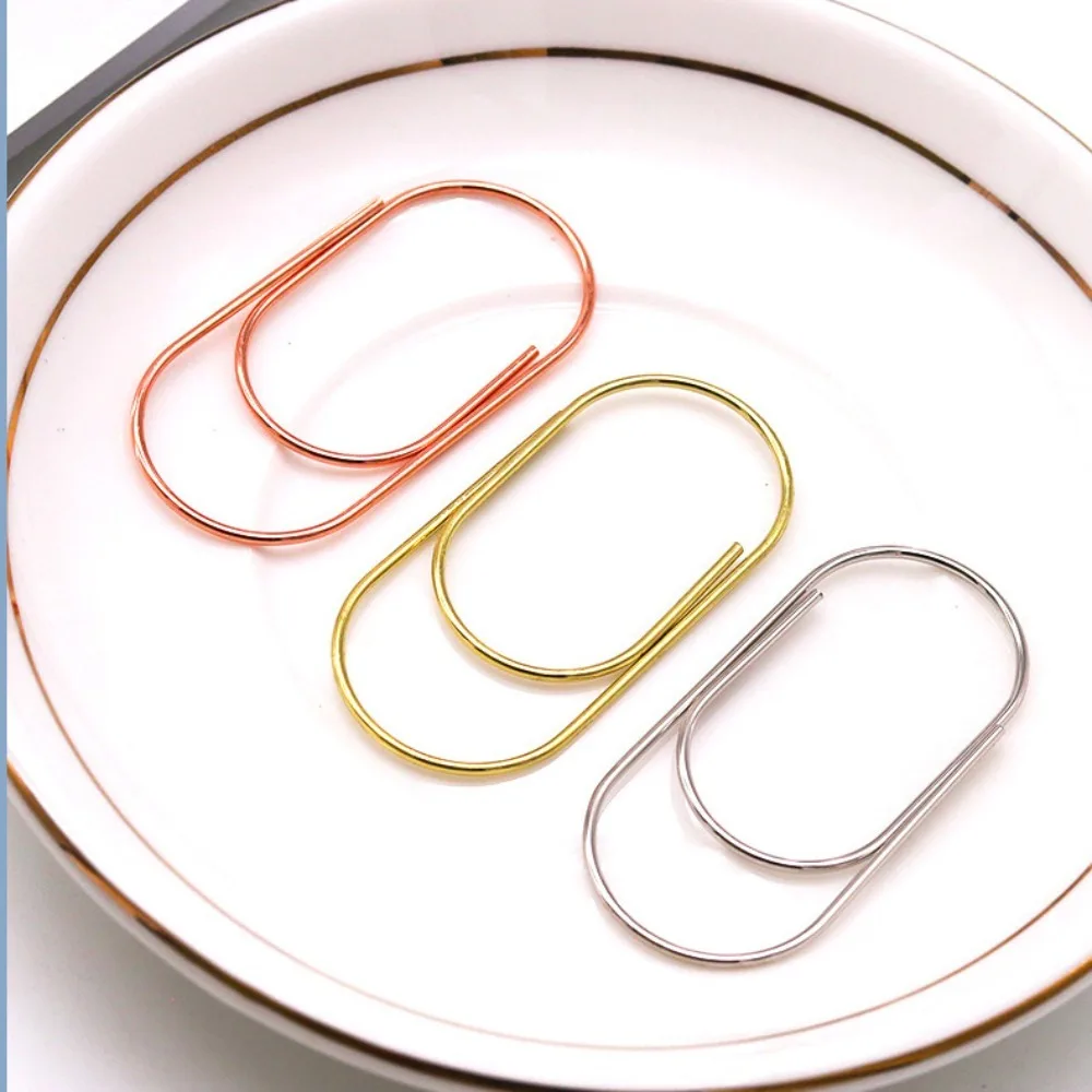 10 Uds. Clips de papel grandes y anchos para papelería, Clips de papel ...