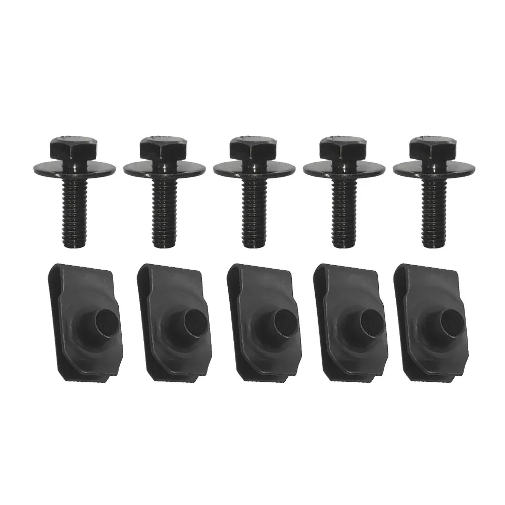 Car Body Bolts & U-nut Clips M6 Engine Cover Undertray Splash Shield ...
