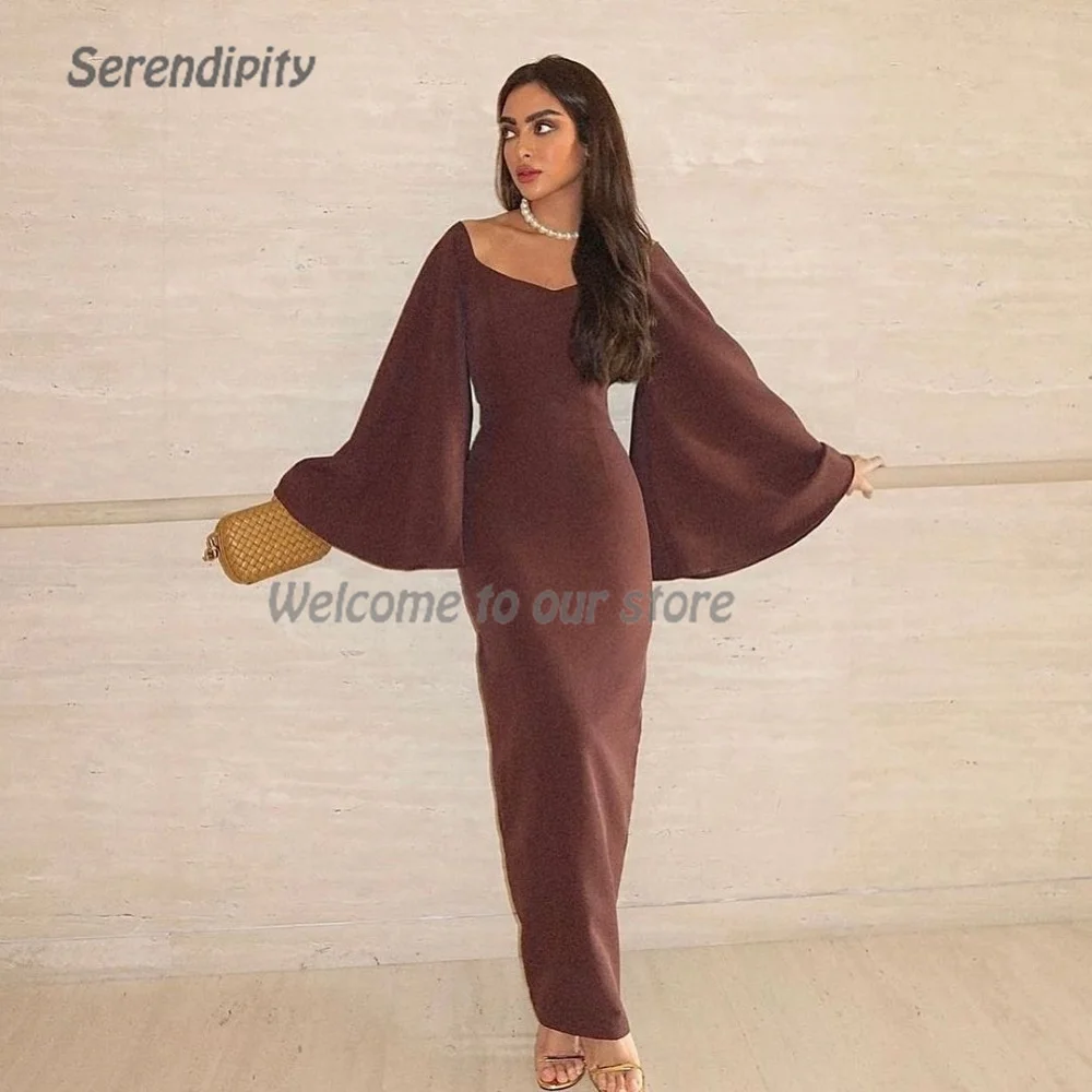 Serendipity-Trumpet-Bodice-Evening-Dress-Ankle-Length-Square-Collar ...