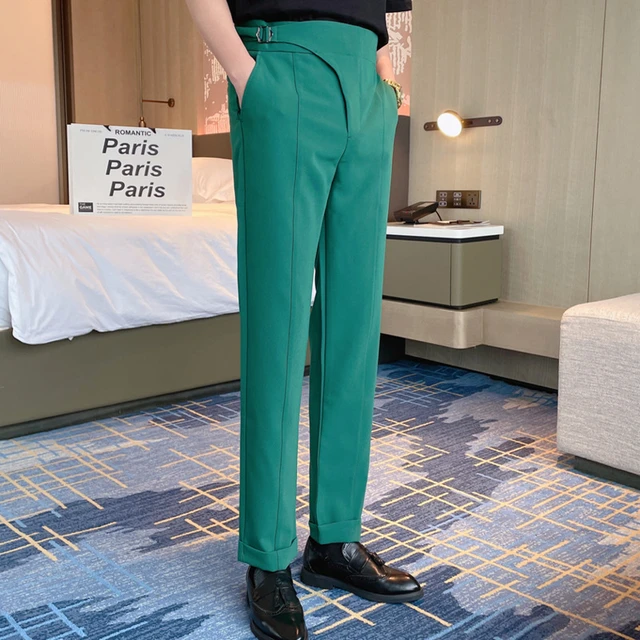 Slim Fit Elegant Slacks, Men's Semi-formal Slightly Stretch, 44% OFF