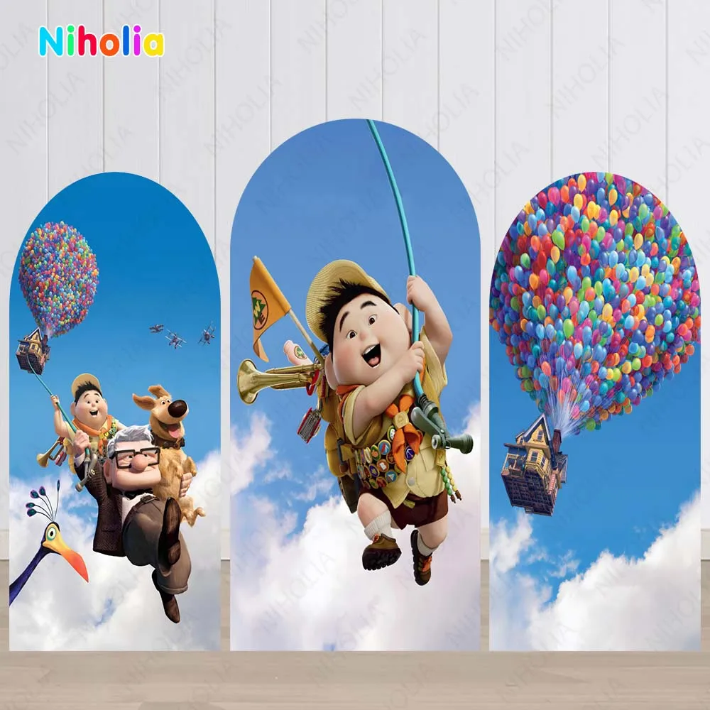 Up-Pixar-Arch-Backdrop-Polyester-Cover-Birthday-Party-Balloon ...