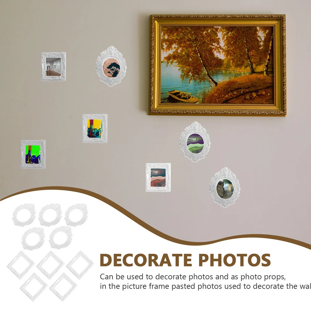 Type A Lot de 10 Mini cadres de Photo rustiques en résine, petits ...