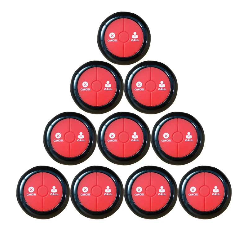 10pcs Waterproof Wireless Guest Call Button Service Pager Transmitter ...