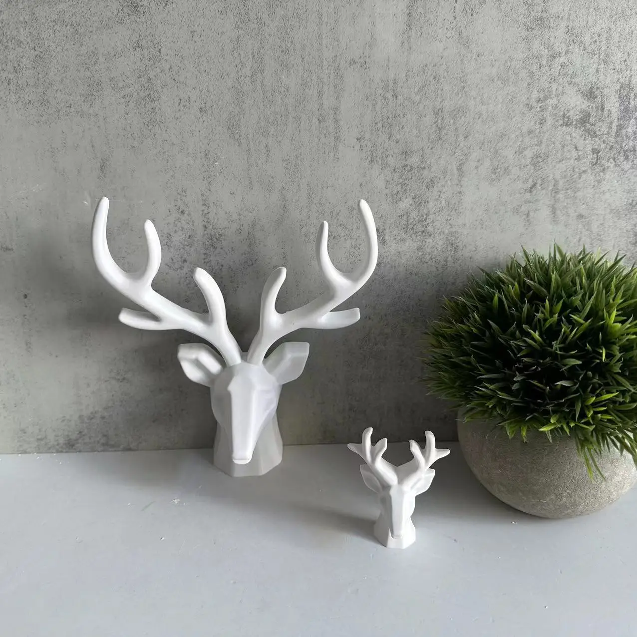 Large-and-small-elk-ornaments-silicone-mold-wall-hanging-plaster ...