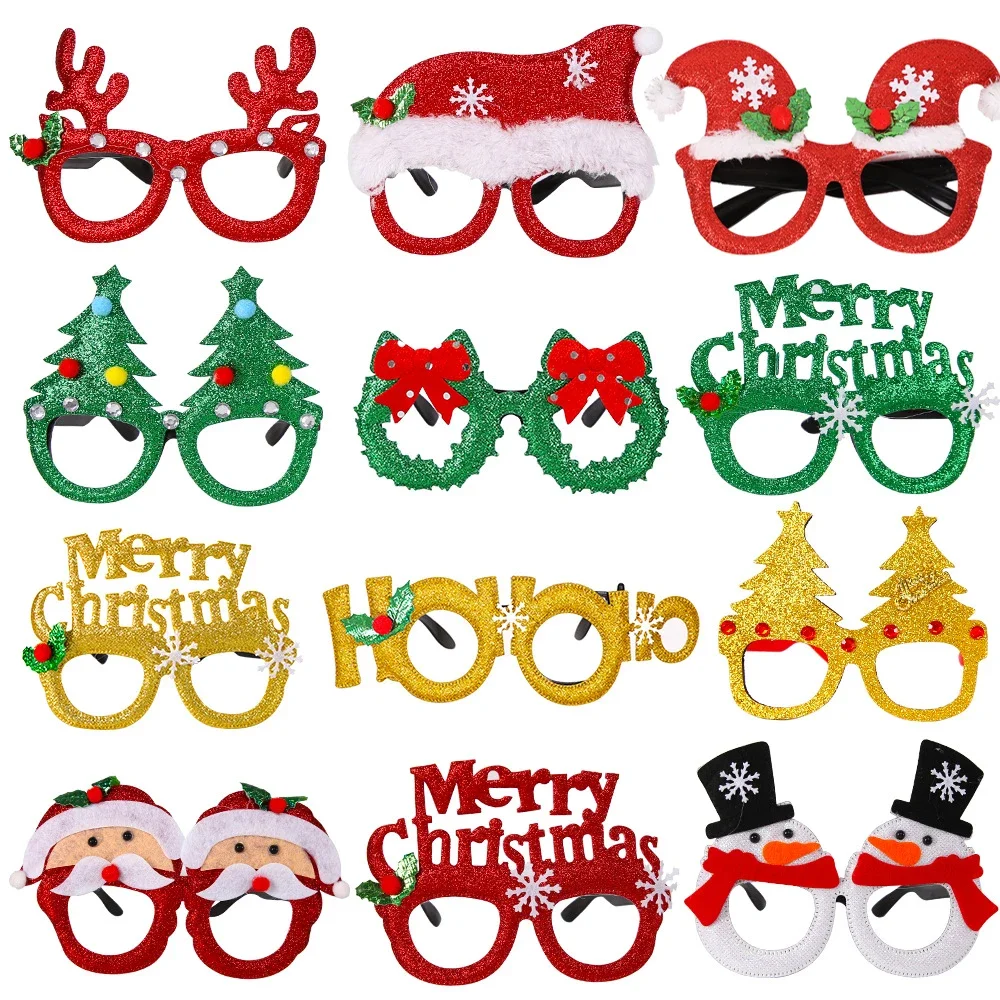 Christmas Glasses Plastic Decorative Glasses Xmax Party Costume ...