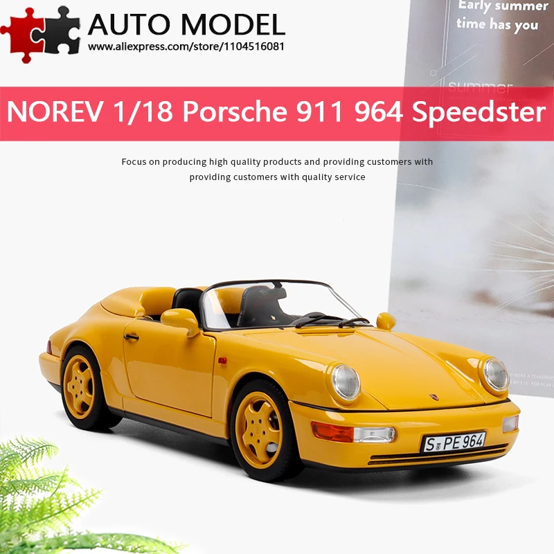 1993 Porsche 911 964 Speedster Yellow Bird Classic Car Simulation Alloy ...