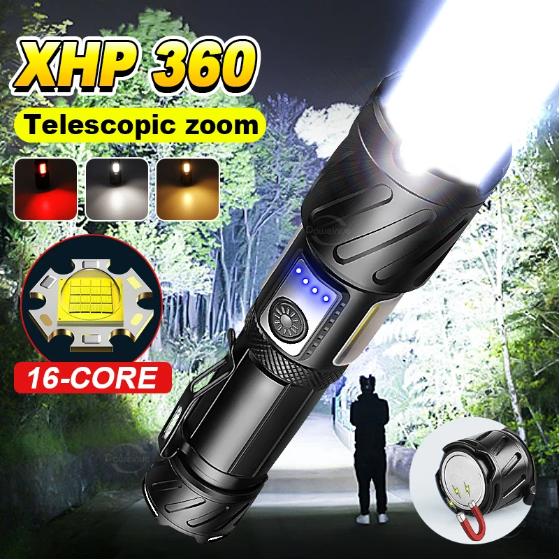 Flashlights-10000-Lumen-Rechargeable-Powerful-Led-Flashlight-26650 ...