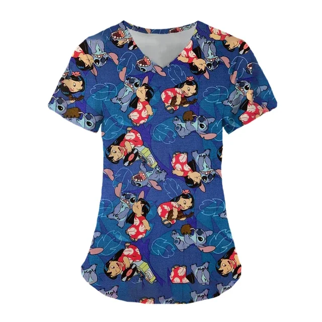 Camisetas de mujer Camiseta de uniforme de enfermera Ropa Cuello en V ...