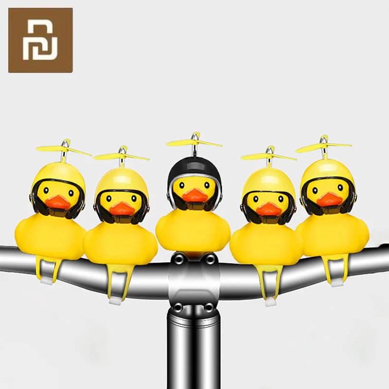 Bicycle-Duck-Spinning-Propeller-Helmet-Broken-Wind-Yellow-Duck-Warning ...