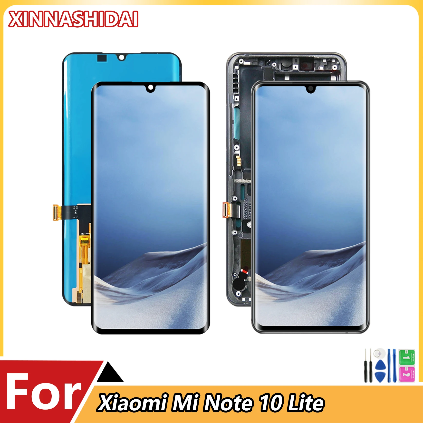 100-Tested-6-47-AMOLED-Display-For-Xiaomi-Mi-Note-10-Lite-LCD-M2002F4LG ...