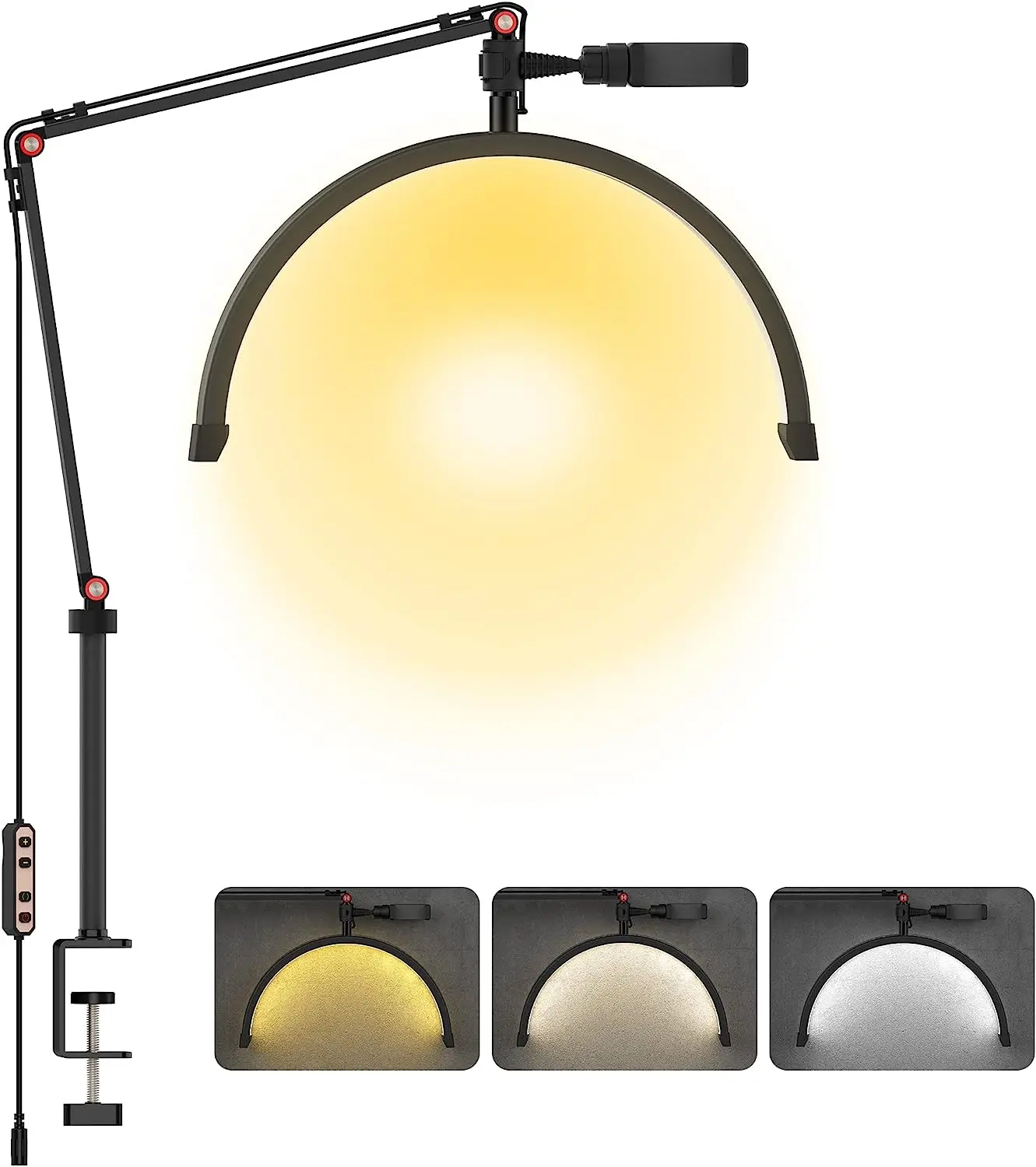 Eyelash lighting Semi-Permanent Ring Light Beauty Table Clamp Cradle ...