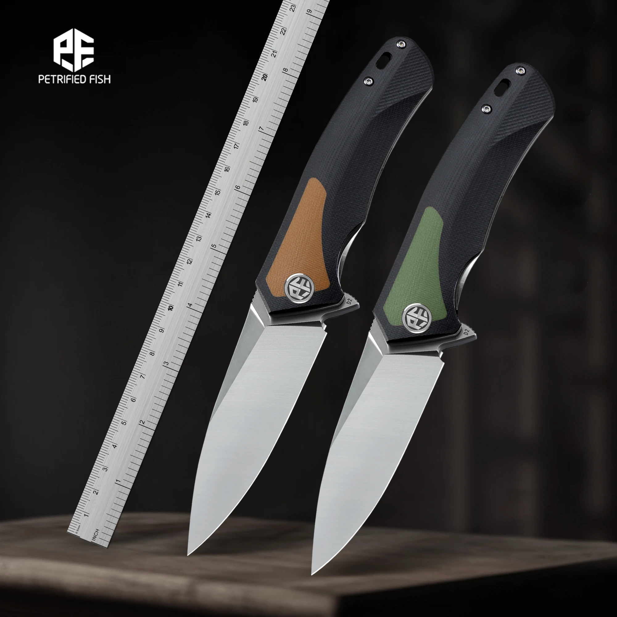 PF838-Petrified-Fish-D2-Steel-Folding-Knives-for-Men-Outdoor-Pocket ...