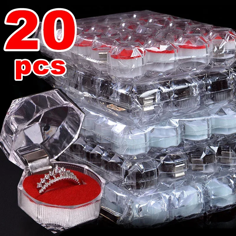 20Pcs-Crystal-Transparent-Rings-Earring-Display-Box-Wedding-Jewelry ...