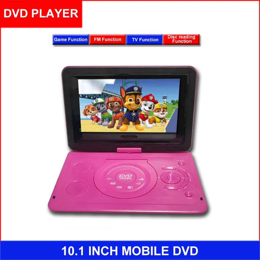 New 10.1 Inch HD Portable Rotating Screen Smart TV VCD DVD Player SD ...