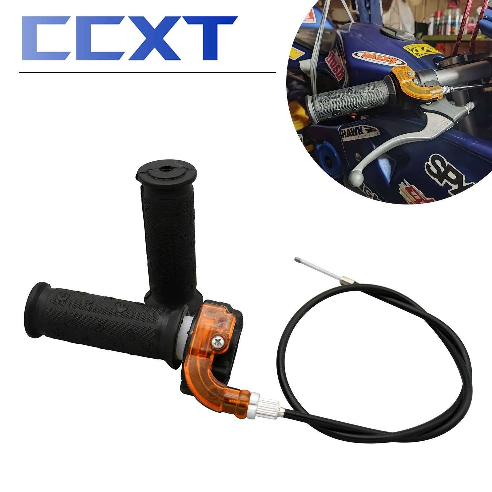 Motorcycle-Throttle-Cable-Twist-Handle-Grip-and-Cable-For-2-Stroke-49cc ...