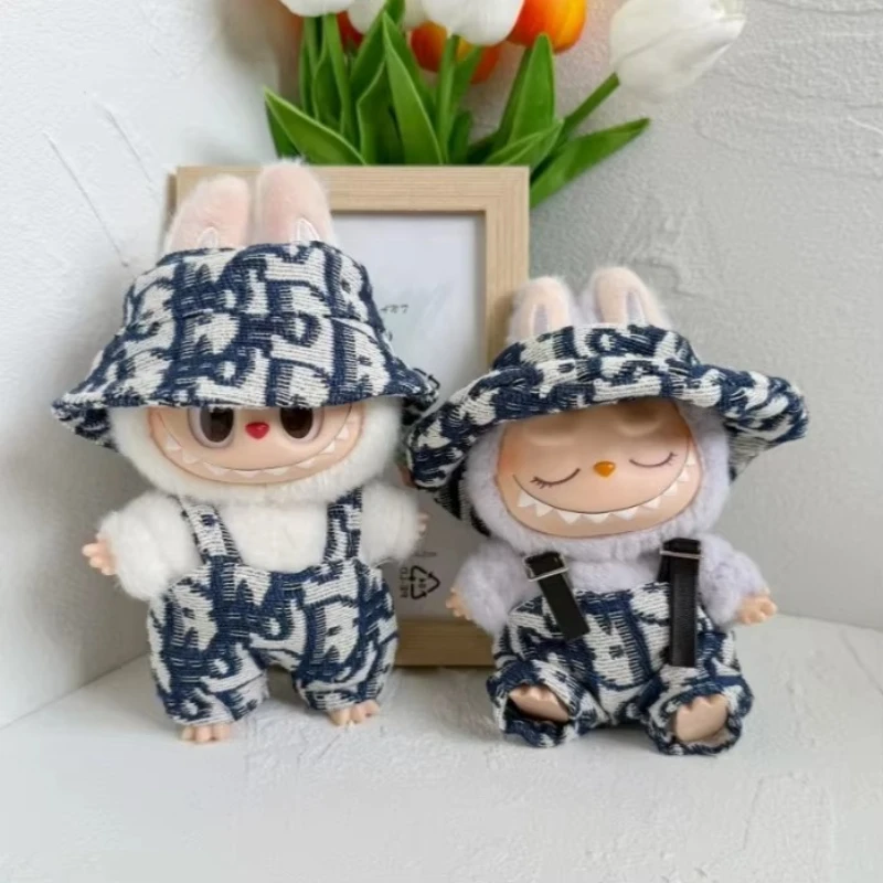 17CM Doll Clothes for Labubu Cute Doll Denim Set for Labubu Dolls ...