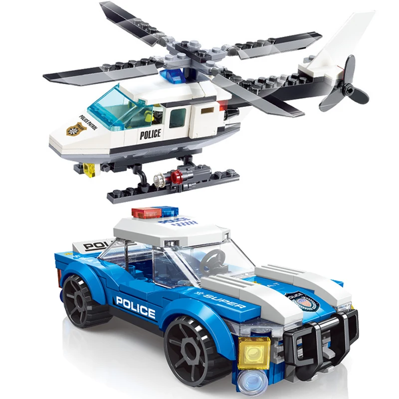 City Police Helicopter Car SWAT Plane Carrier Vehicle MOC Aircraft ...