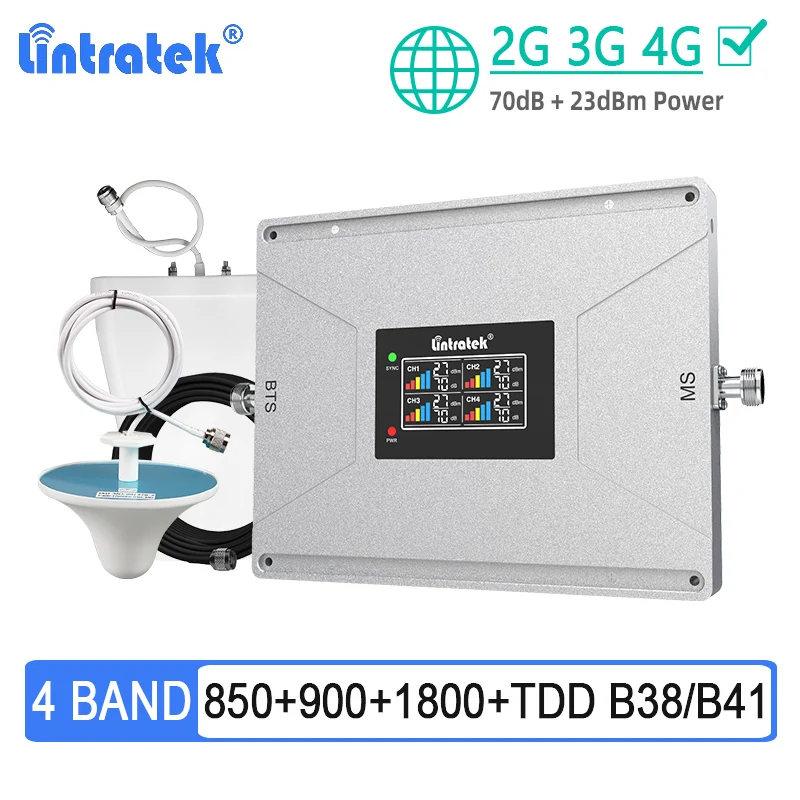 Lintratek-70dB-4-Band-2G-3G-4G-LTE-Signal-Booster-850-900-1800-TDD-1900 ...