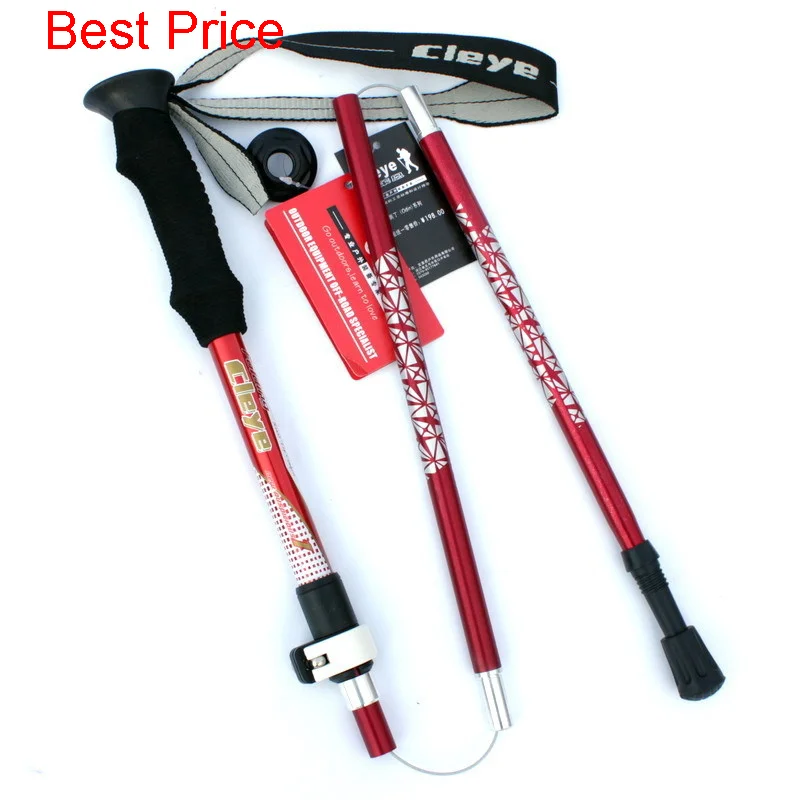 10Pcs-Five-Section-Telescopic-Folding-Climbing-Stick-Walking-Stick ...