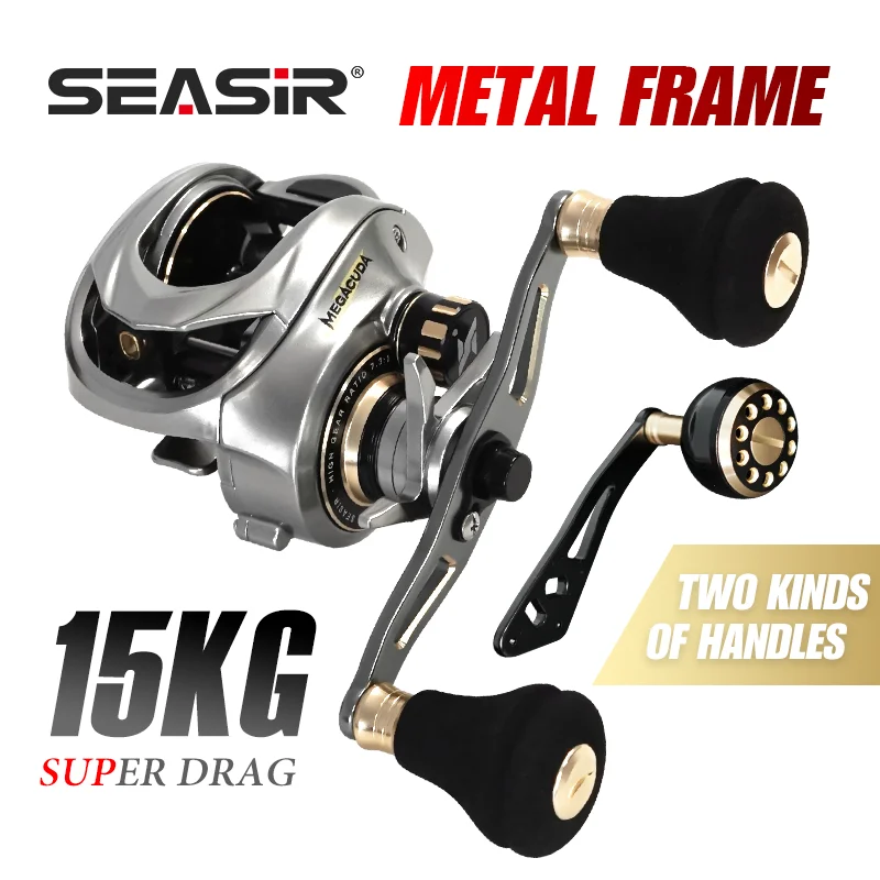 SEASIR-Megacuda-Metal-Baitcasting-Reel-ALUMINUM-FRAME-Carbon-Side ...