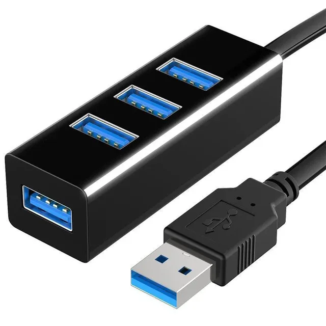 Portable 4-Port USB 3.0 Hub High Speed USB Cable Divider Charger ...
