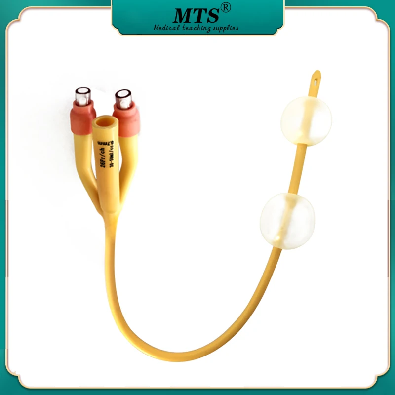 MTS 3 way urethral catheter double balloon latex foley catheter ...