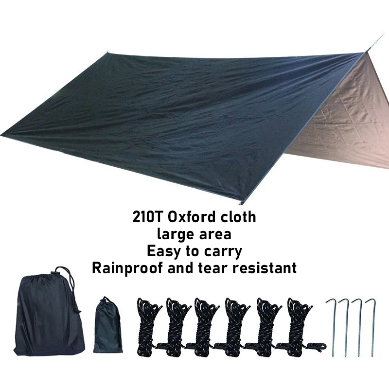 Extra-large-Black-Coating-Hexa-Tarp-Outdoor-3x3-Folding-Awning-Camping ...