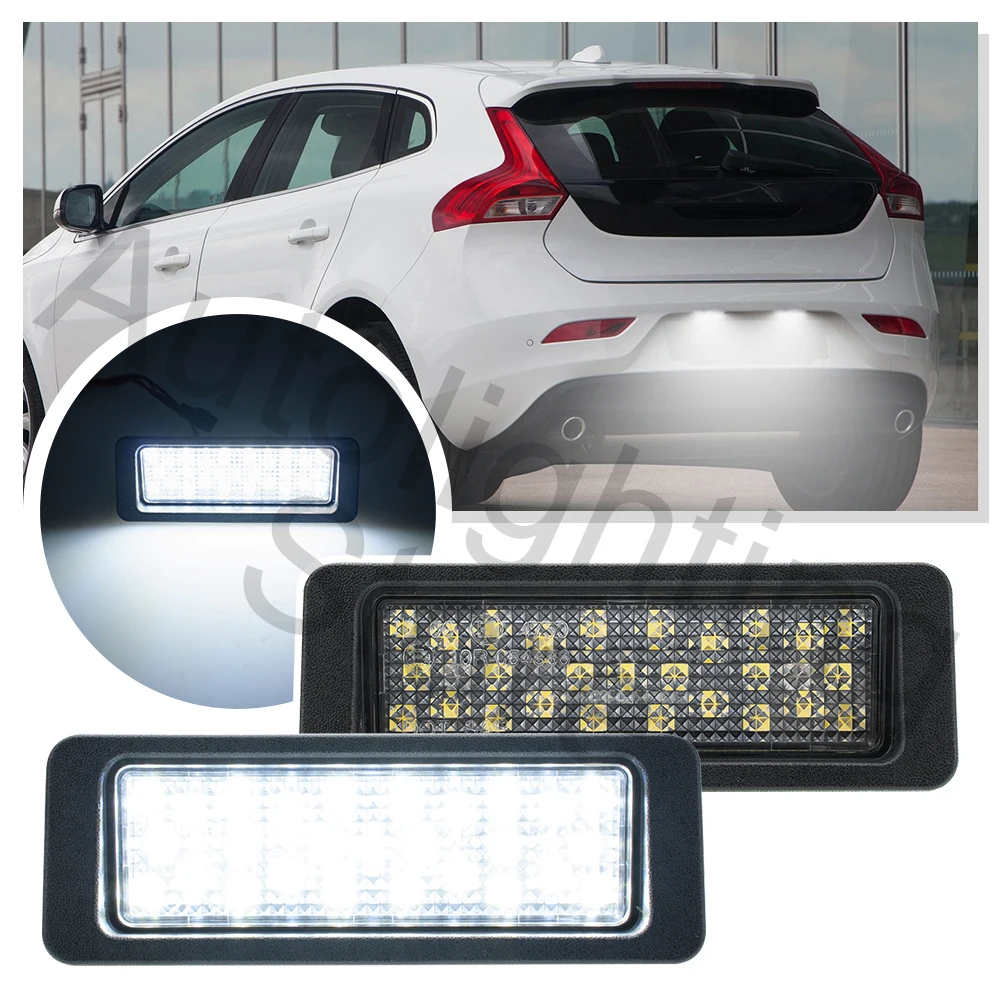 2PCS Canbus LED Number License Plate Light For 2012-2019 Volvo V40 ...
