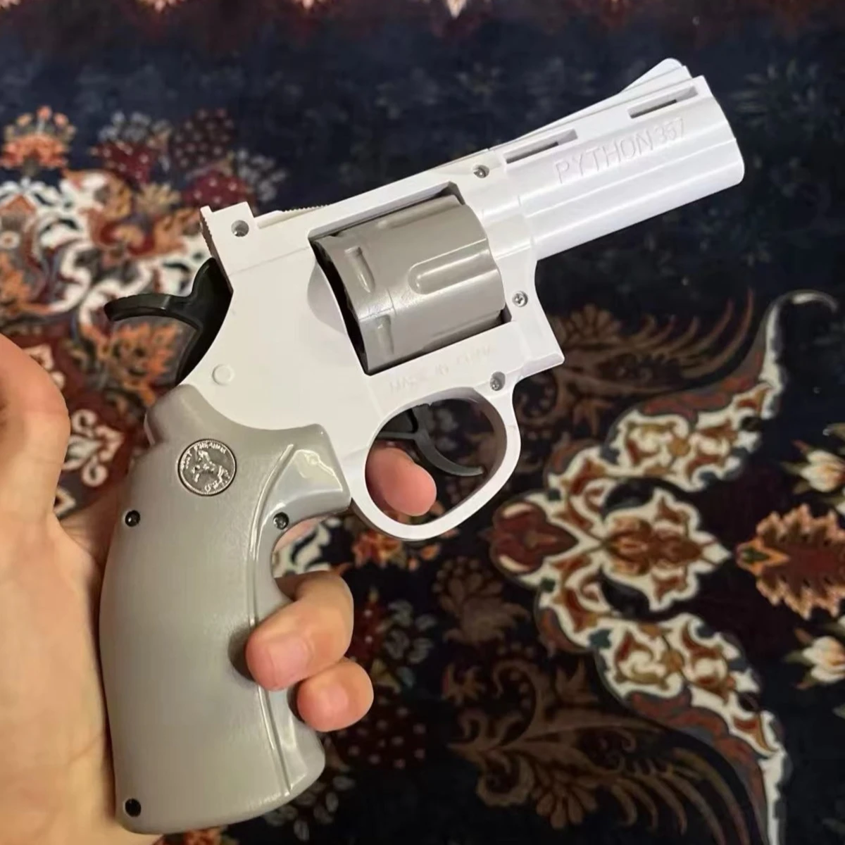 ZP5 357 Revolver Continuous Firing Pistol Launcher Soft Dart Bullet Toy ...