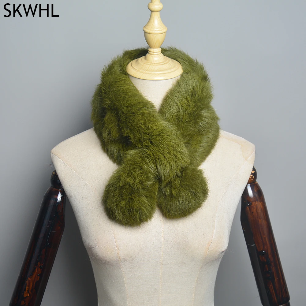 Scarves Ladies 2022 Winter | Rabbit Fur Scarf Ring | Real Rabbit Fur ...