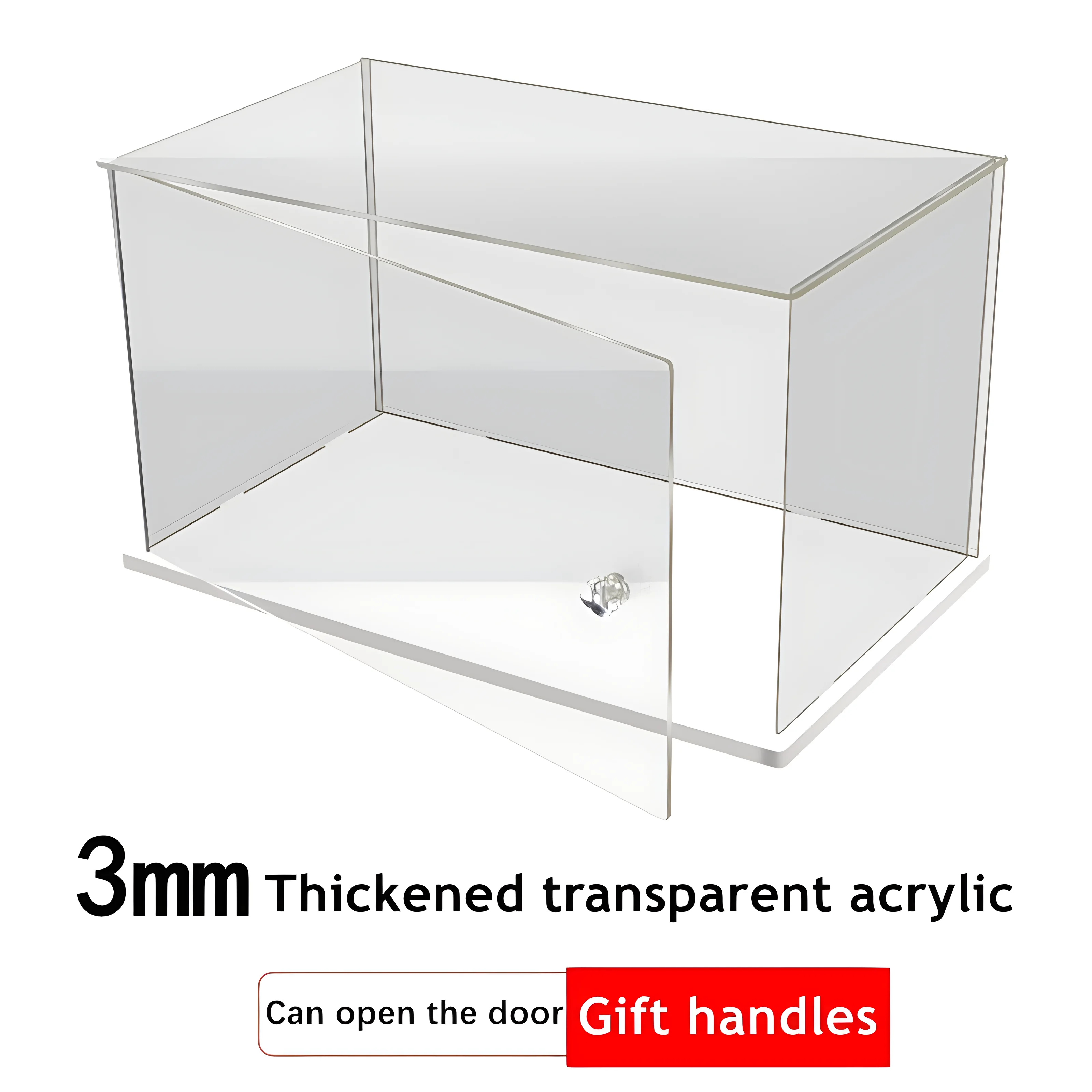 1pc-Clear-Acrylic-Display-Case-Display-Box-Stand-with-White-Base-with ...