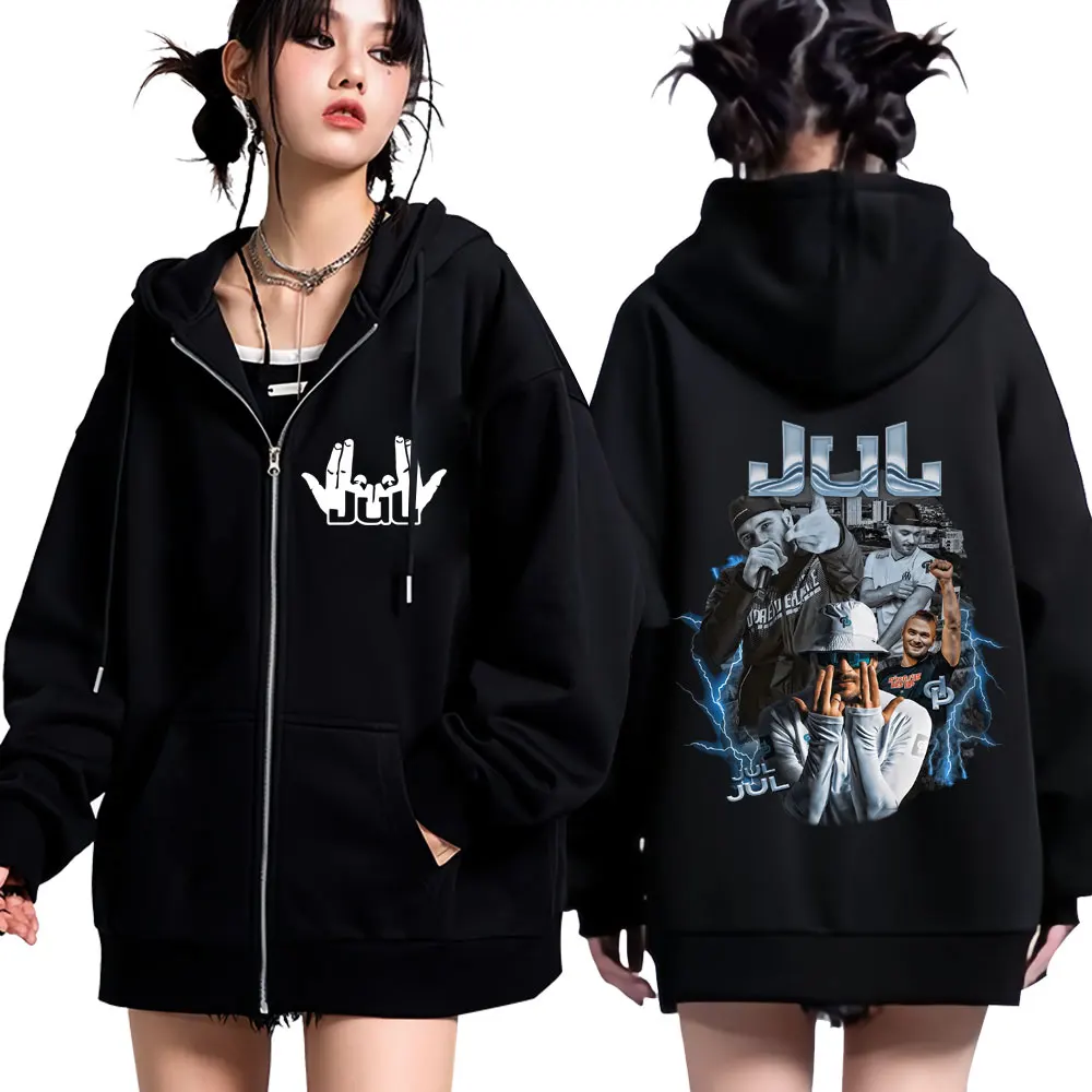 French Rapper Jul Tour 2025 New Album Double-sided Fashion Zipper ...