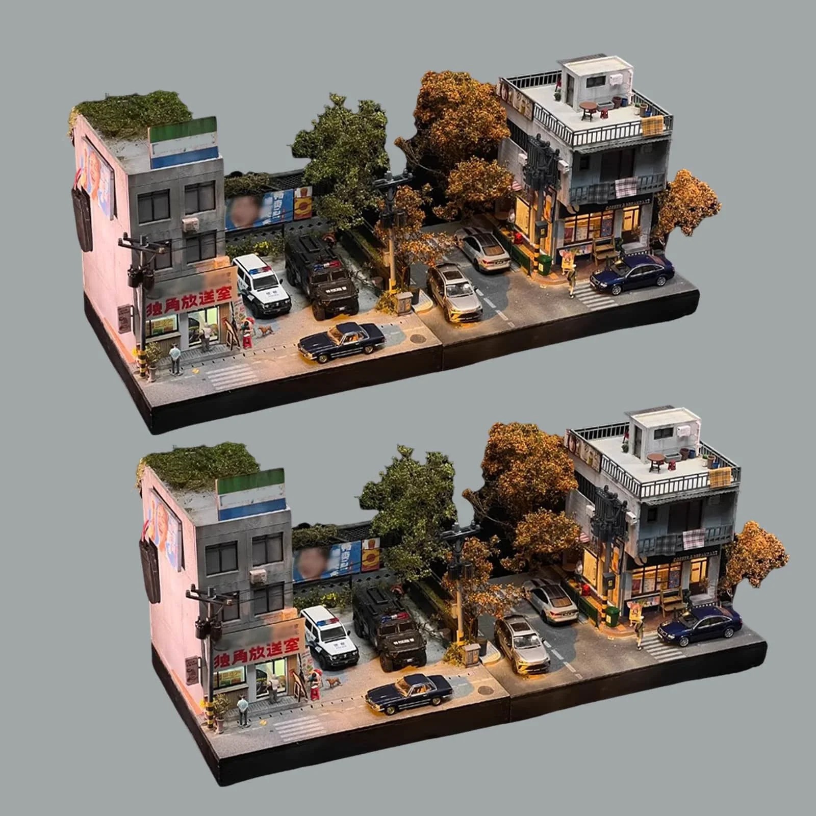 New 1/64 City Scene Simulation Model High Quality Modern Stereoscopic ...