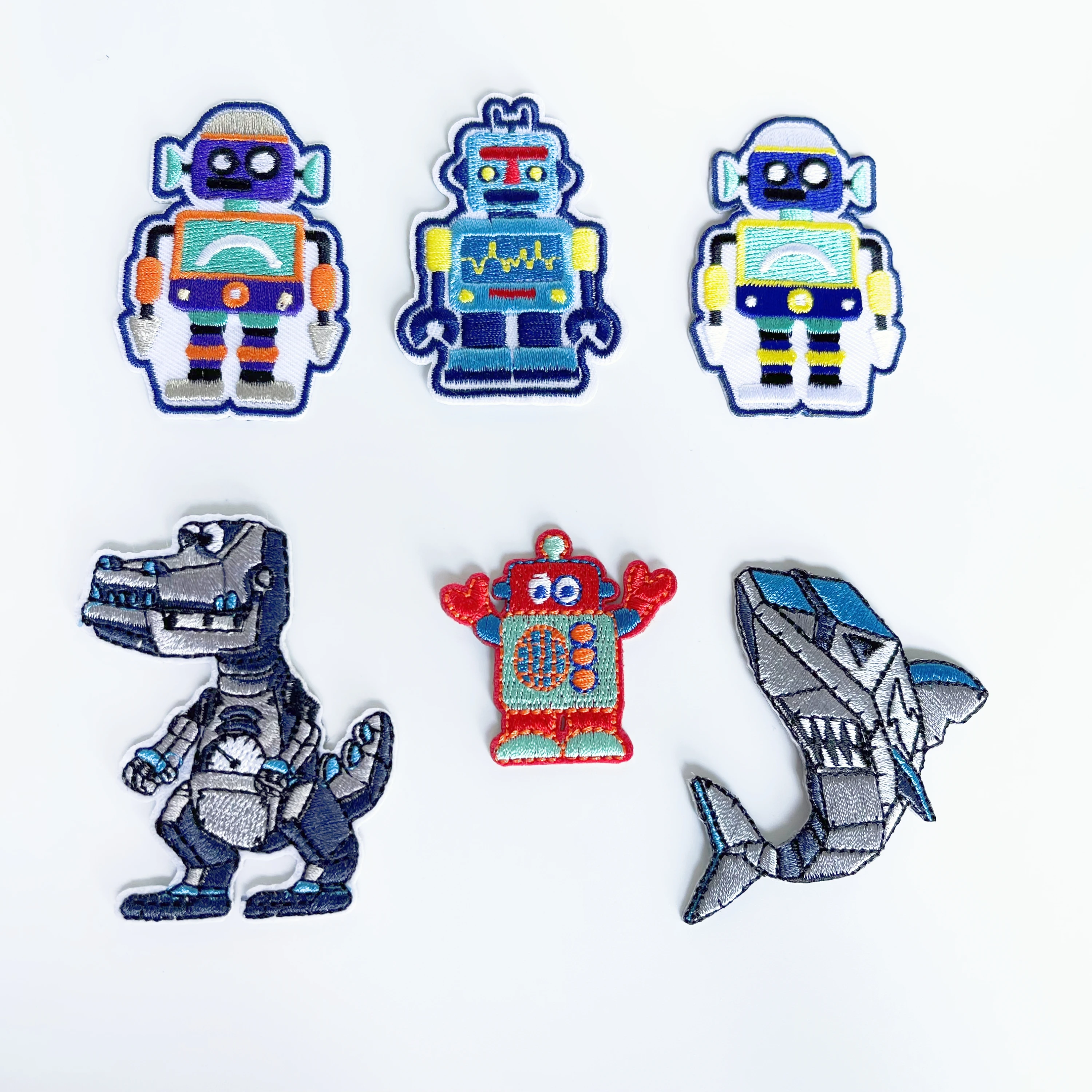 Robot-Patch-for-Clothing-Iron-on-Embroidered-Sewing-Applique-DIY-Apparel-Accessories-for-Kids-T ...