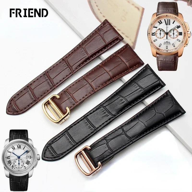 Genuine-Leather-Watch-Strap-for-Cartier-Tank-Watch-Band-Claire-Belt ...