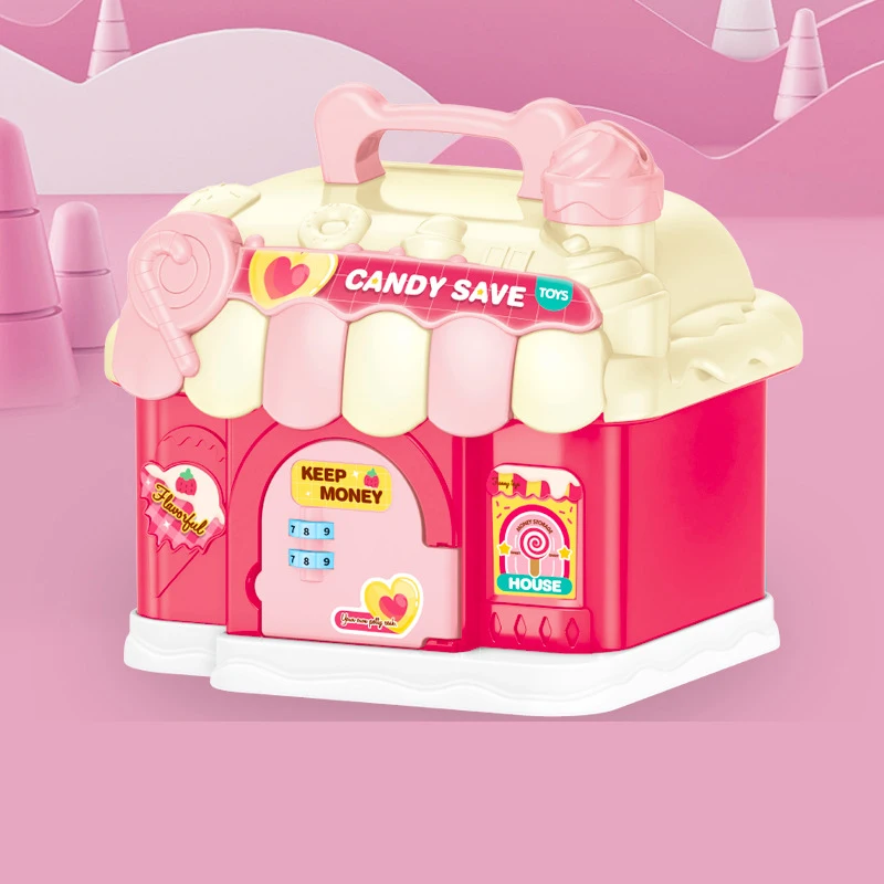 Children-s-candy-House-Piggy-Bank-Password-piggy-bank-with-access-to ...