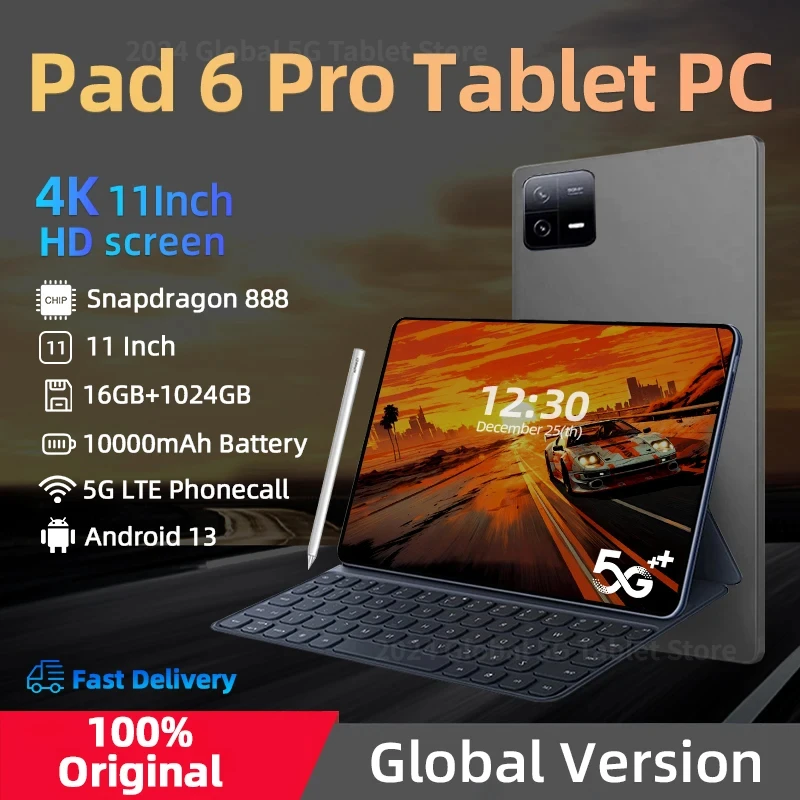 Tableta Pad 6 Pro Original versión Global, PC con Snapdragon 2024, 888 ...