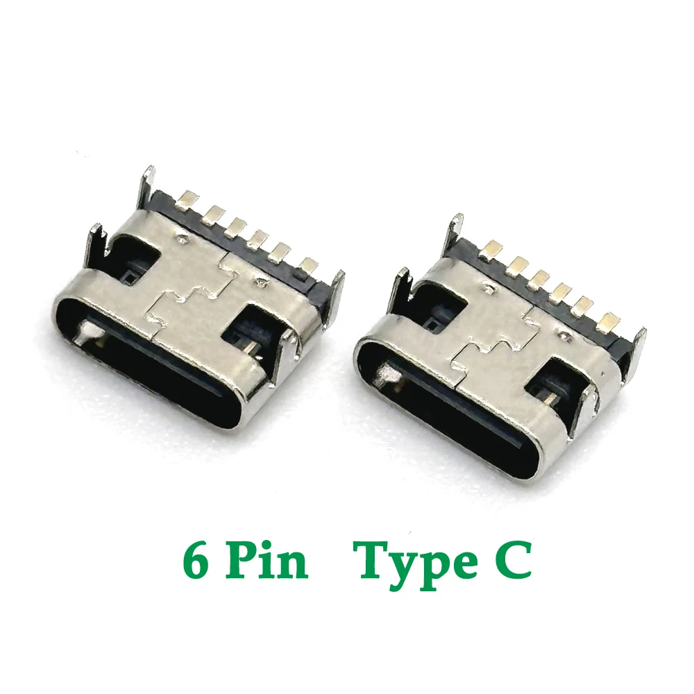 1/20pcs 6 Pin SMT Socket Connector Micro USB Type C 3.1 Female ...