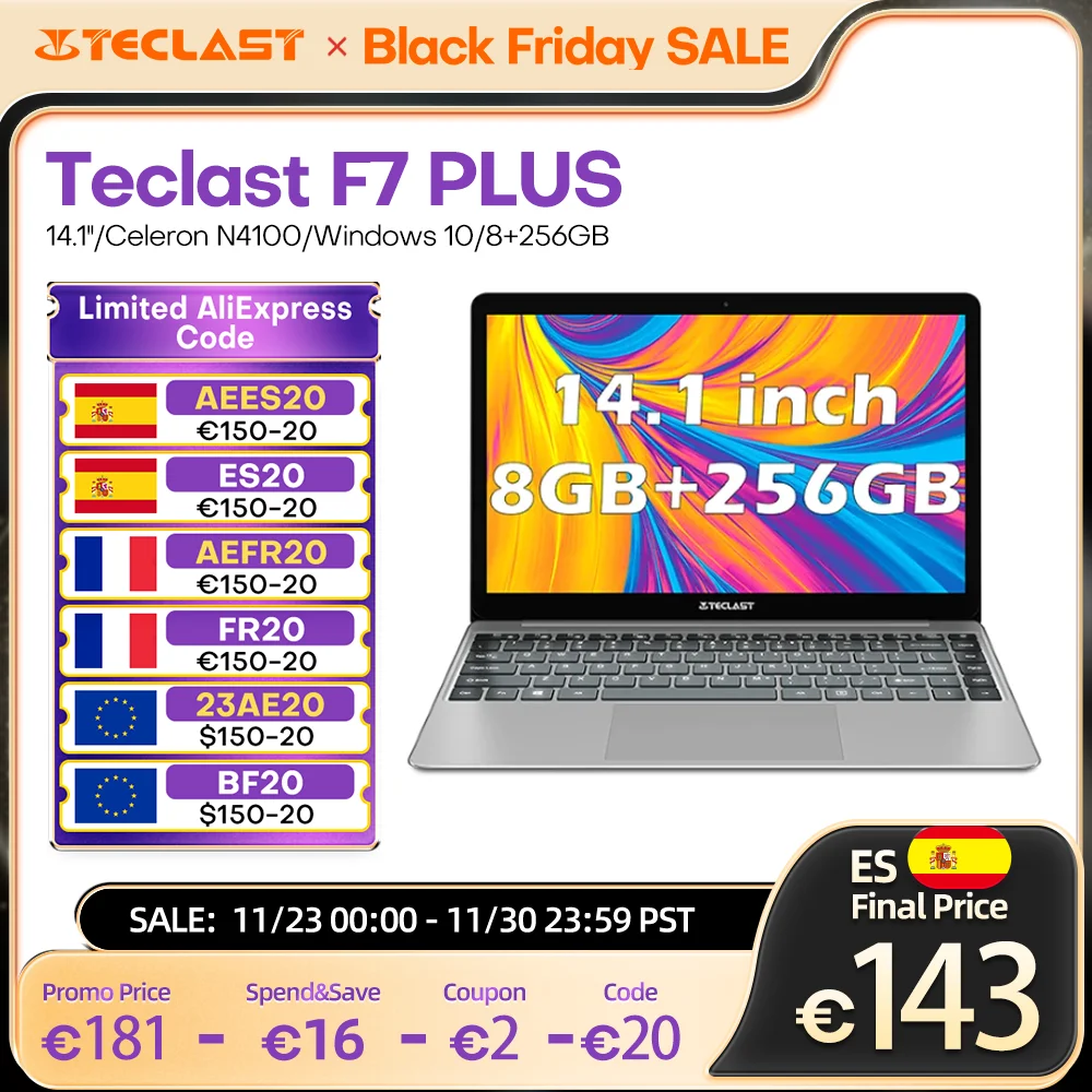 Teclast-F7-Plus-port-til-de-14-1-pulgadas-Celeron-N4100-8GB-RAM-256GB ...