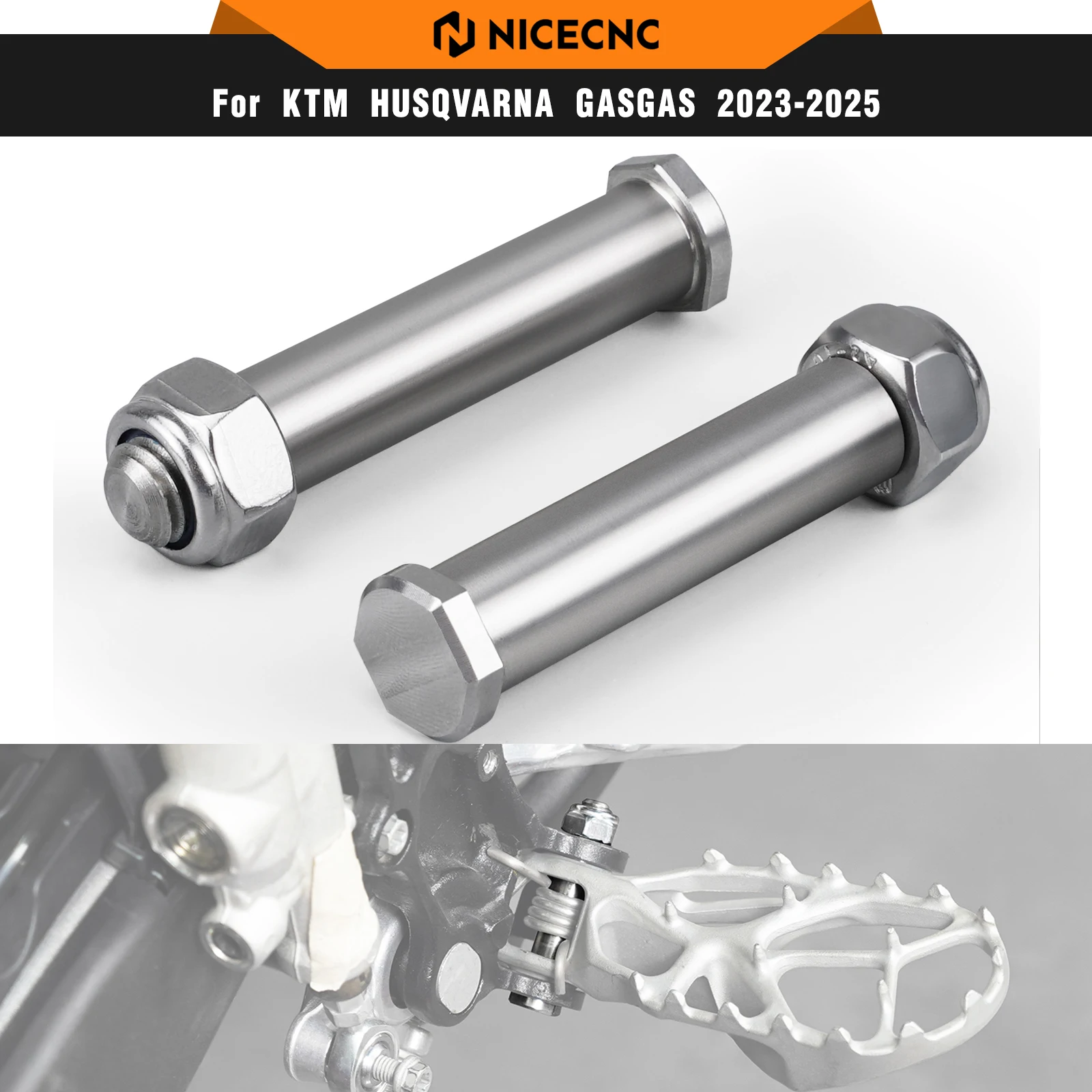 NICECNC For KTM EXC 300 2024 Stainless Steel Footpeg Foot Rest Mount ...