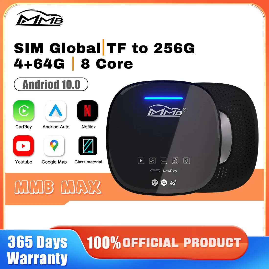 MMB-MAX-Android-10-OS-Wireless-Android-Auto-Ai-Box-Wireless-Apple ...