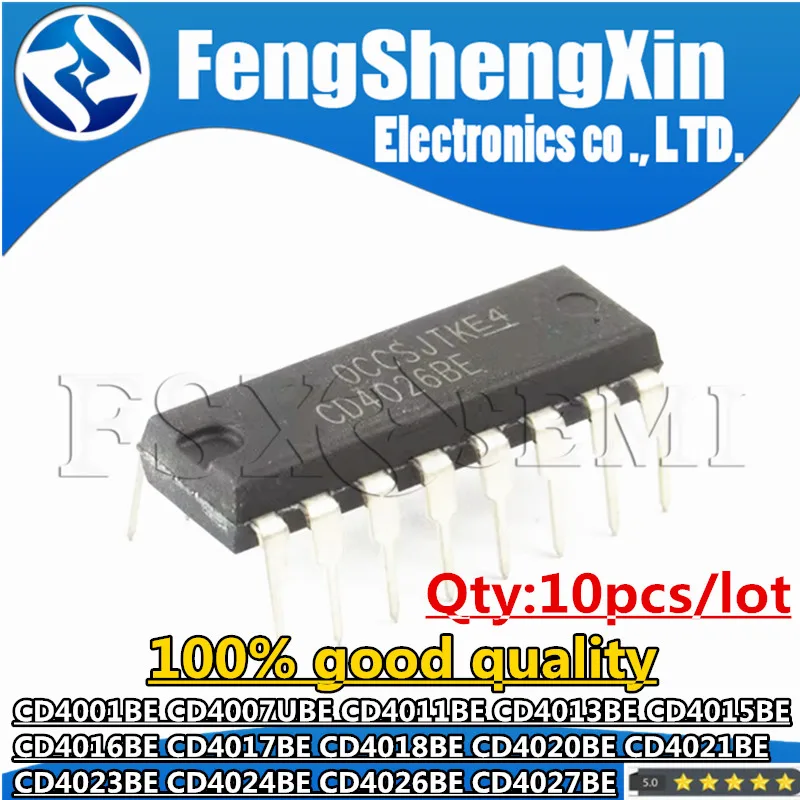10Pcs CD4011 CD4011BE CD4001BE CD4007UBE CD4011BE CD4013BE CD4015BE ...
