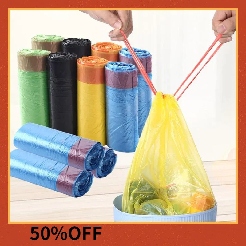 5-Rolls-1-pack-75Pcs-Household-Disposable-Trash-Pouch-Kitchen-Storage ...