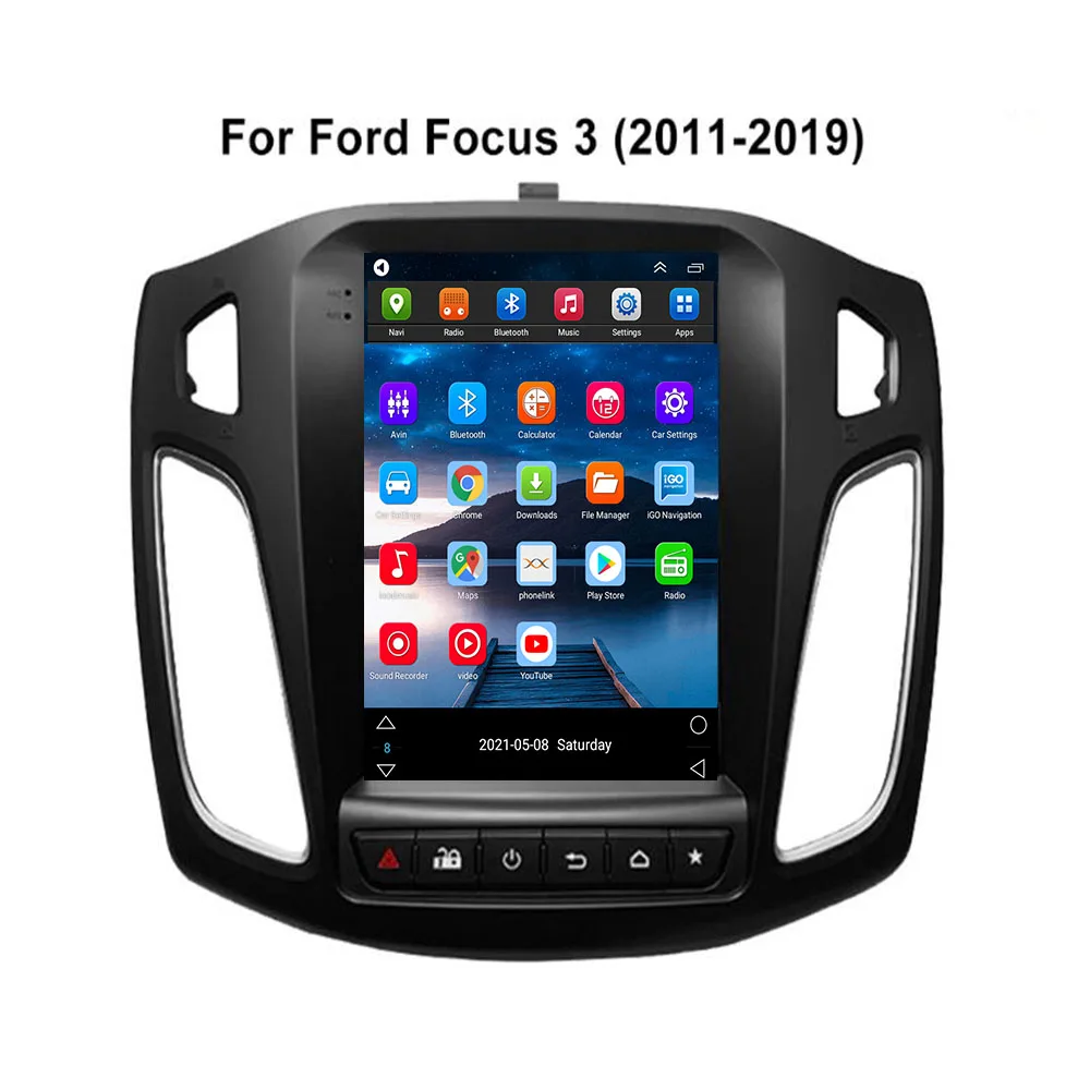 Android 12 IPS Car Radio Multimedia for Ford Focus 3 MK3 2012 2013 2014 ...