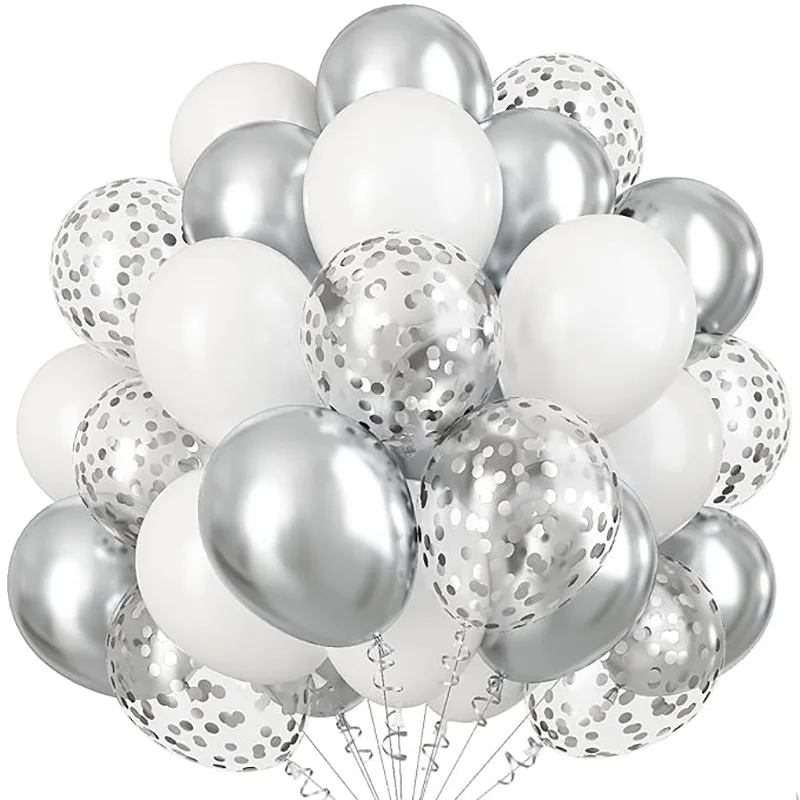 20 globos de látex con confeti de color rosa y azul de 12 pulgadas ...