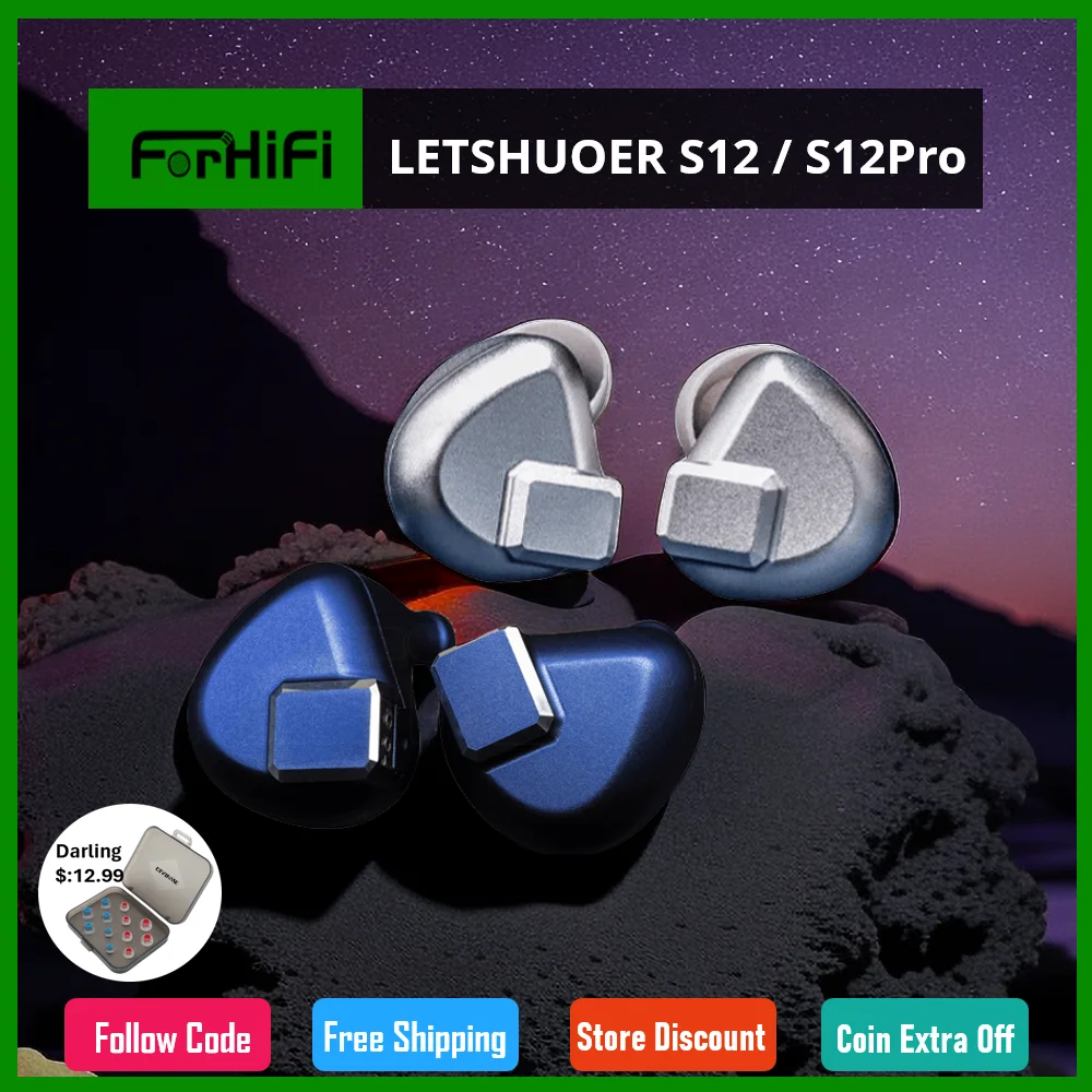 LETSHUOER-auriculares-S12-S12-Pro-con-controlador-magn-tico-plano-IEM-dispositivo-con-Cable-de ...